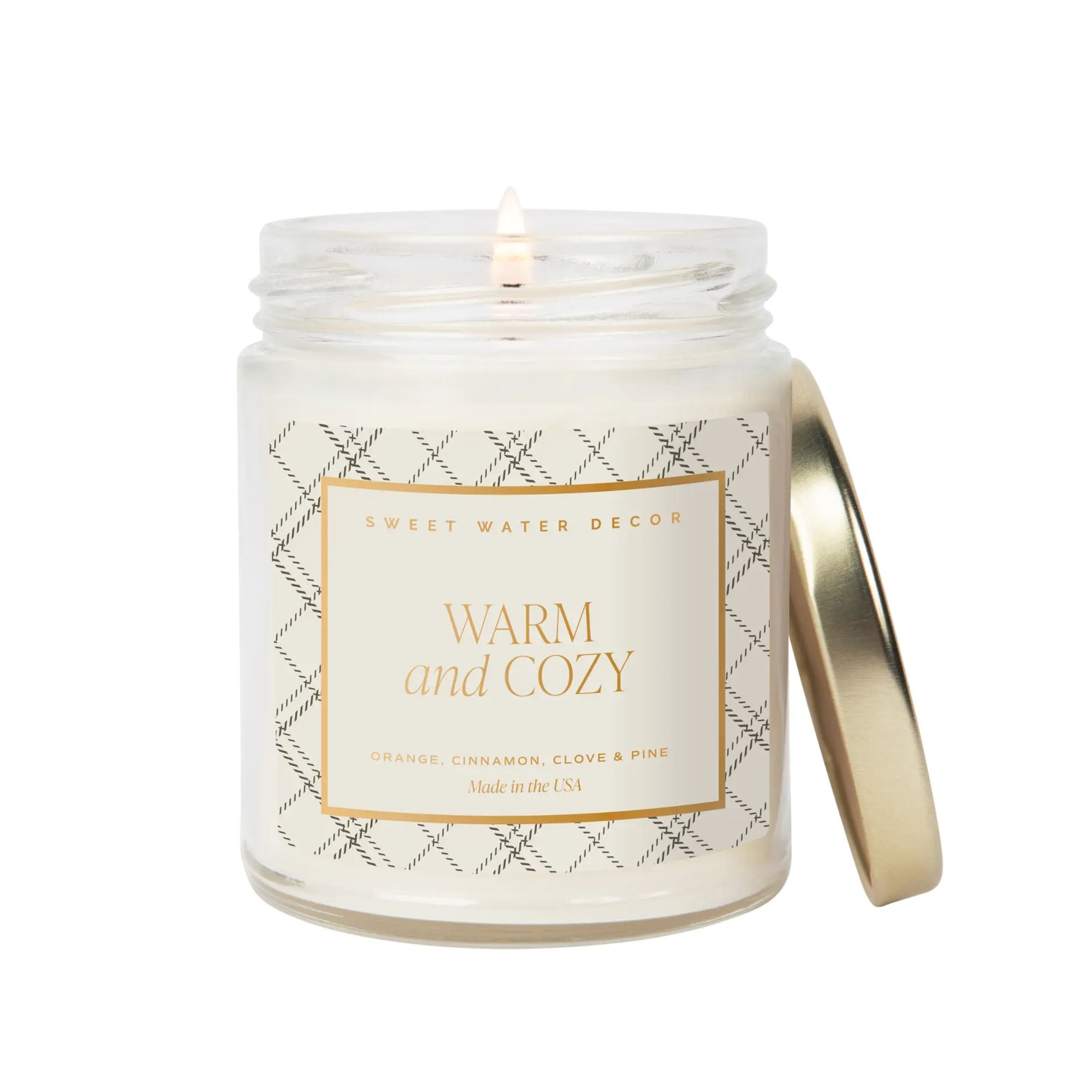 Warm + Cozy Patterned Jar Candle – Simone & Ivy